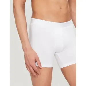 Derek Rose Slim-fit Pima-cotton Trunks - White