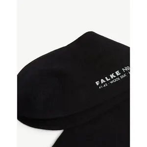 Falke No. 6 Wool And Silk-blend Socks - Black