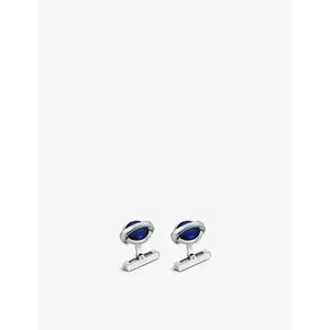 Cartier Ballon Bleu De Palladium-plated Sterling- Cufflinks - Silver