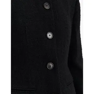 MALINA Carol Fitted Round-neck Wool-blend Blazer