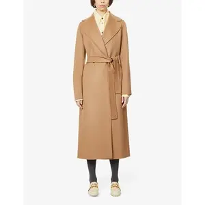 Max Mara Poldo Wrap-over Wool Coat - Camel