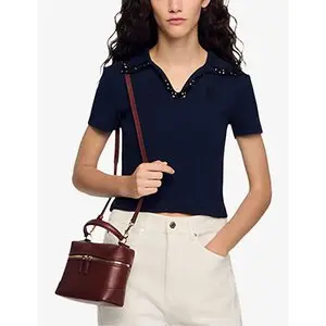 Sandro Leather Top-handle Bag - Brown