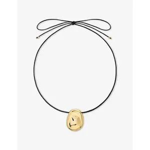 Monica Vinader Aria Cord Pebble Pendant Necklace - Gold