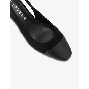 Carvela Amelia Sling-back Faux-leather Pumps - Black
