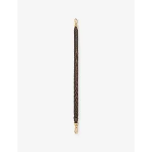 Loewe Arrow Woven Leather Strap - Chocolate