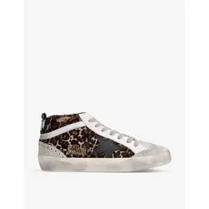 GOLDEN GOOSE Mid Star Leather Trainers - Dk.brn Com