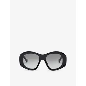 Loewe Pentagon Beveled Acetate Sunglasses - Black