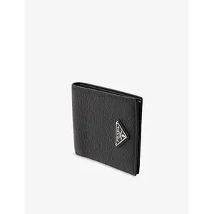 Prada Logo-plaque Leather Wallet - Black