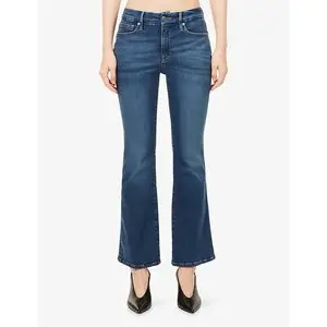 Good American Petite Flare Stretch-denim Jeans