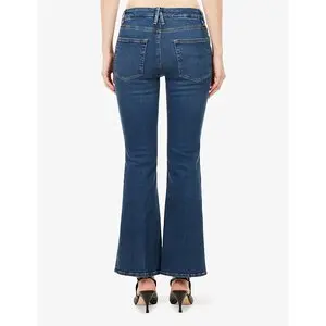 Good American Petite Flare Stretch-denim Jeans
