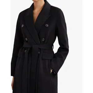 REISS Brogan Double-breasted Wool-blend Coat