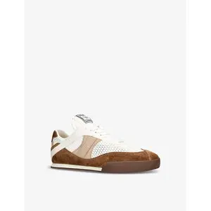 Chloé Kick Brand-patch Low-top Suede Trainers - Brown/oth