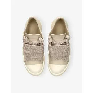 Rick Owens Jumbo Lace Low Leather Trainers - Bone