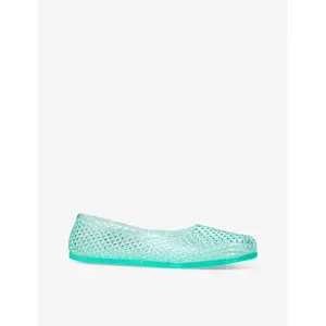 ANCIENT GREEK SANDALS Iro Mesh-textured Pvc Flats - Blue