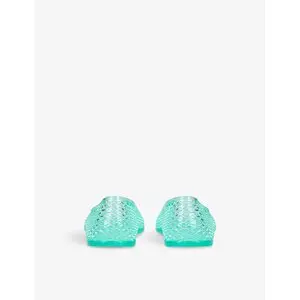 ANCIENT GREEK SANDALS Iro Mesh-textured Pvc Flats - Blue