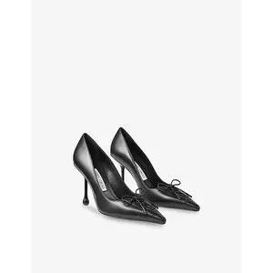 JIMMY CHOO Scarlett 95 Leather Heels - Black