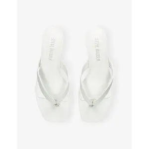 Steve Madden Tracie Leather Heeled Sandals - White