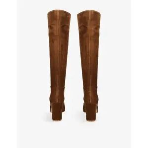 GIANVITO ROSSI Glen 85 Heeled Suede Knee-high Boots