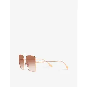 Burberry Be3133 Daphne Square-frame Sunglasses - Gold