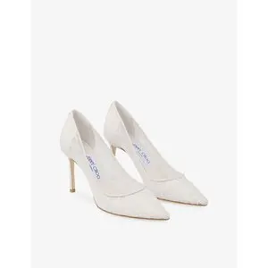 JIMMY CHOO Romy 85 Lace Pumps - Ivory