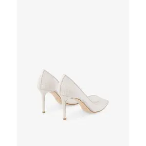 JIMMY CHOO Romy 85 Lace Pumps - Ivory