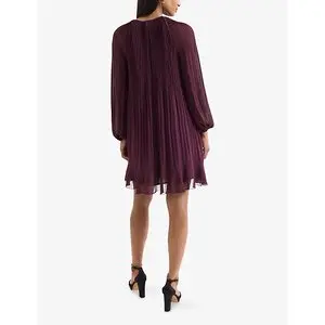 PHASE EIGHT Layla Pleated Chiffon Mini Dress