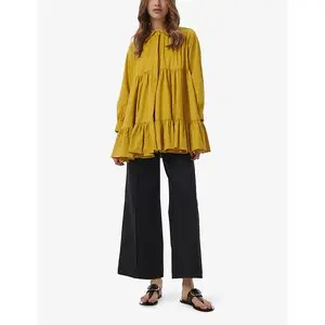 LEEM Long-sleeve A-line Tunic Top
