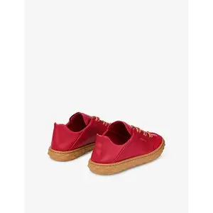 JIMMY CHOO Diamond Light Logo-embossed Leather Low-top Trainers