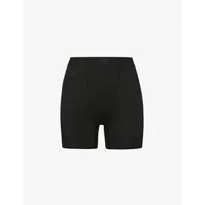 SKIMS High-rise Ribbed Stretch-cotton Boxers