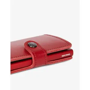 SECRID Miniwallet Leather And Aluminium Wallet - Red-red