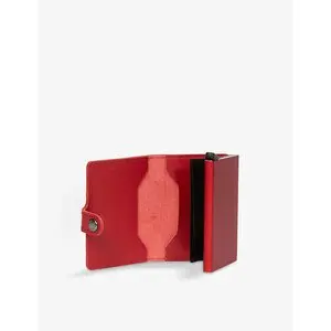 SECRID Miniwallet Leather And Aluminium Wallet - Red-red