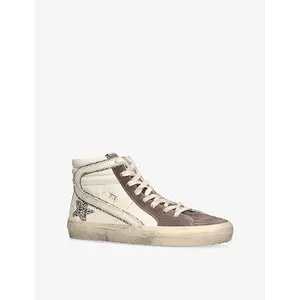 GOLDEN GOOSE Slide Leather High-top Trainers