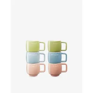 STAUB Macaron Set Of Six Ceramic Mugs 350ml - Mixed