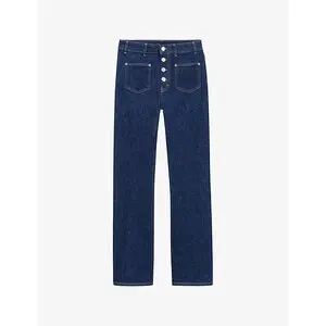 Maje Bootcut High-rise Jeans - Bleus