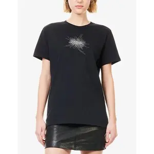 Isabel Marant Étoile Zoeline Embroidered Cotton-jersey T-shirt