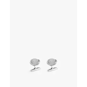 Cartier Ballon Bleu De Palladium-plated Sterling- And Spinel Cufflinks - Silver