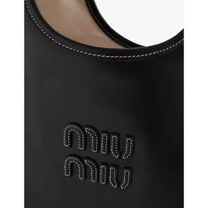 Miu Miu Ivy Soft Leather Shoulder Bag - Nero