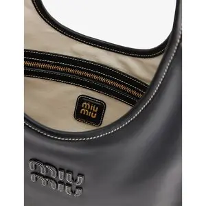 Miu Miu Ivy Soft Leather Shoulder Bag - Nero
