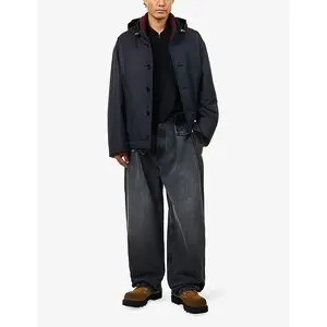 Loewe Barrel-leg Denim Jeans With Brand Patch