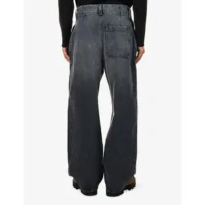Loewe Barrel-leg Denim Jeans With Brand Patch