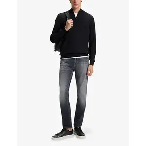 BOSS Zip-neck Wool-knitted Jumper