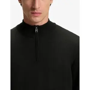 BOSS Zip-neck Wool-knitted Jumper