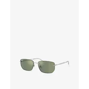 Ray-ban Irregular Metal Sunglasses - Silver