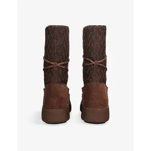 Moon Boot X Guest In Residence Knitted Lace-up Boots