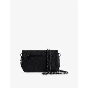 Zadig&Voltaire Rock Nano Soft Savage Leather Clutch Bag - Black