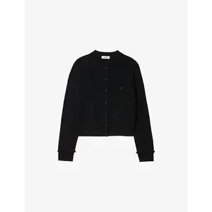 Sandro Wool And Cashmere Cardigan With Ruffle Cuffs