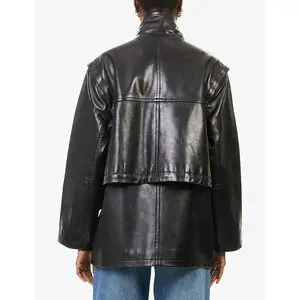 STAND STUDIO High-neck Leather Parka