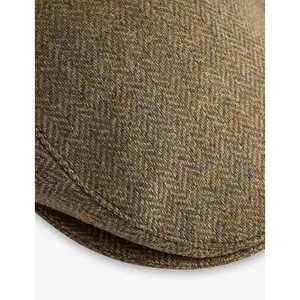 DENTS Manorbrook Herringbone Tweed Cap - Spruce