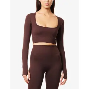Bo+tee Stretch-woven Crop Top
