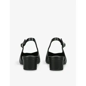 Sam Edelman Leather Slingback Courts - Black